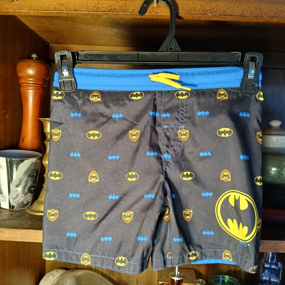 Batman | Swim | Batman Kids Swim Shorts Blue And Yellow | Poshmark
